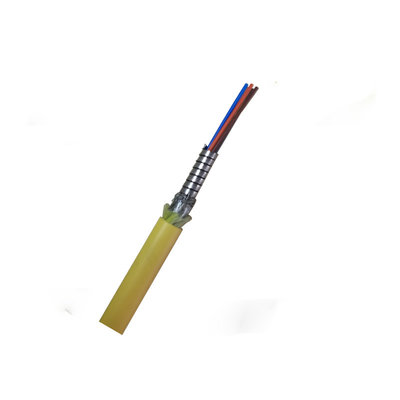 Indoor 2 - 48 Core Armored Fiber Optic Cable LSZH Sheath Tight Buffered